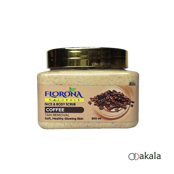 بهترین قیمت اسکراب شنی FLORONA فلورونا 300 میل رایحه قهوه