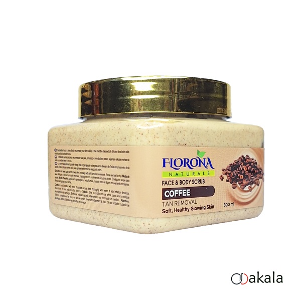 بهترین قیمت اسکراب شنی FLORONA فلورونا 300 میل رایحه قهوه